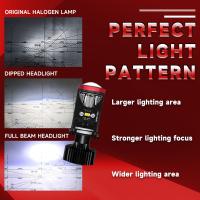 China H4 LED Motorcycle Bulb 4800lm 45W 6000K Projector Headlight Long Lasting IP67 for sale