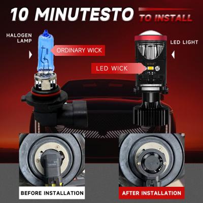 China H4 LED Projector Headlight Bulb 45W 4800lm 6000K 12V Universal for Motorcycle Car for sale