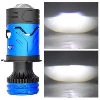 China 72W 6000LM Motorcycle LED Headlight H4 Dual Beam with EYE Lens IP67 for sale