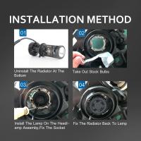 China T9 LED Compact Projector Headlights 6500K 90W Dual Beam H4 Bulbs for Cars Motorcycles for sale