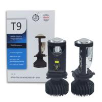 China T9 LED Mini Projector Headlights 6500K 90W 8000LM H4 High Low Beam IP65 for Car Motorcycle for sale