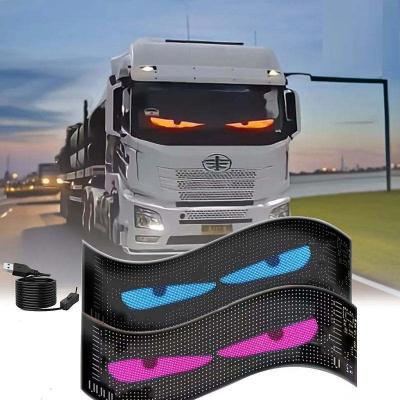 China BGZM 16x32 Car LED Display Windshield Screen 12V Remote Control Devil'S Eye Animation Display for sale
