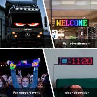 China BGZM 16x32 Car LED Display Windshield Screen 12V Remote Control Devil'S Eye Animation Display for sale
