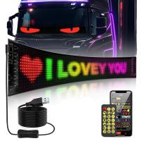 China BGZM 16x32 Car LED Display Windshield Screen 12V Remote Control Devil'S Eye Animation Display for sale
