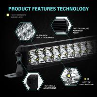 China 12V Amber LED Light Bars 10-52 Inches 21000LM IP68 Waterproof for Off Road Truck UTV for sale