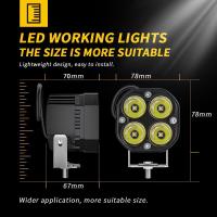 China LED Motorcycle Spotlight 1500LM 15W IP65 Waterproof Off Road Vehicle Work Light 12-85V for sale