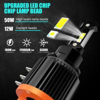 China All Weather Use Car H15 LED Front Headlight With Built In Decoder IP68 Protection for sale