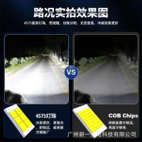 China Dual LED EYE Lens Motorcycle Headlights H4 6000LM 72W Waterproof High Low Beam for sale