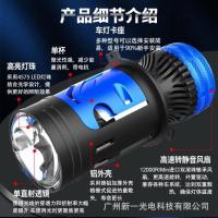 China Dual LED EYE Lens Motorcycle Headlights H4 6000LM 72W Waterproof High Low Beam for sale
