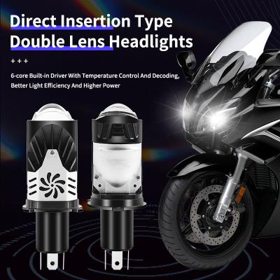China LED Dual Beam H4 Fish Eye Car Headlights 7500LM IP68 Waterproof 75W for sale