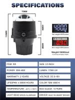China 2.5 Inch 45W LED Fog Projector Lamp 6000K Focused Beam Universal Fit for sale