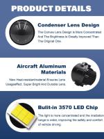 China 2.5 Inch 45W LED Fog Projector Lamp 6000K Focused Beam Universal Fit for sale