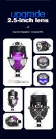 China 2.5 Inch Bi LED Projector Lens 60W 18000LM Dual Straight Beam High Low Headlight for sale