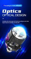 China 2.5 Inch Bi LED Projector Lens 60W 18000LM Dual Straight Beam High Low Headlight for sale