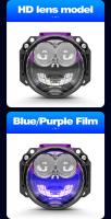 China 2.5 Inch Bi LED Projector Lens 60W 18000LM Dual Straight Beam High Low Headlight for sale