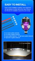 China 2.5 Inch Bi LED Projector Headlight 60W 18000LM Dual Beam Straight Light Lens for sale