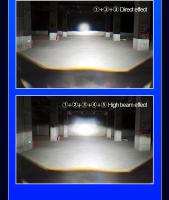 China 2.5 Inch Bi LED Projector Headlight 60W 18000LM Dual Beam Straight Light Lens for sale