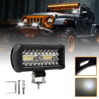 China 7 Inch 120W LED Work Light Bar Spot Beam 3800 Lumens Off Road for Trucks SUV for sale