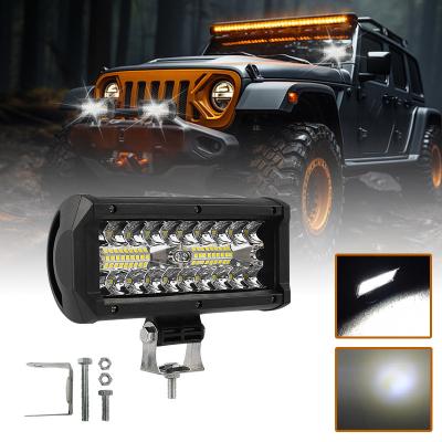 China 7 Inch 120W LED Work Light Bar Spot Beam 3800 Lumens Off Road for Trucks SUV for sale
