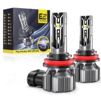 China E2 Plug and Play LED Headlight 18W 12V Fanless Aluminum Cooling Automotive Bulb for sale