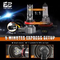 China E2 Plug and Play LED Headlight 18W 12V Fanless Aluminum Cooling Automotive Bulb for sale