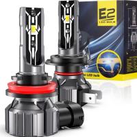 China E2 Plug and Play LED Headlight 18W 12V Fanless Aluminum Cooling Automotive Bulb for sale