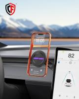 China Aluminum Alloy Magnetic Car Phone Holder MagSafe Dashboard Mount for New Energy Vehicles 360° Rotation for sale
