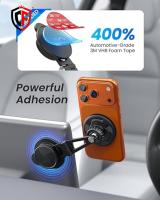 China Aluminum Alloy Magnetic Car Phone Holder MagSafe Dashboard Mount for New Energy Vehicles 360° Rotation for sale