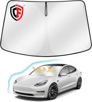 China Ice Crystal Heat Insulation Car Sunshade Privacy Curtain UV Block Split Design for Tesla Model 3 Y 1kg for sale