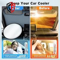 China Ice Crystal Heat Insulation Car Sunshade Privacy Curtain UV Block Split Design for Tesla Model 3 Y 1kg for sale