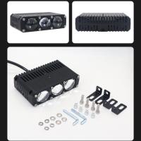 China 60W 3900LM LED Lens Driving Light Yellow White Dual Color Universal Headlamp for Car Motorcycle Fog Lamp for sale