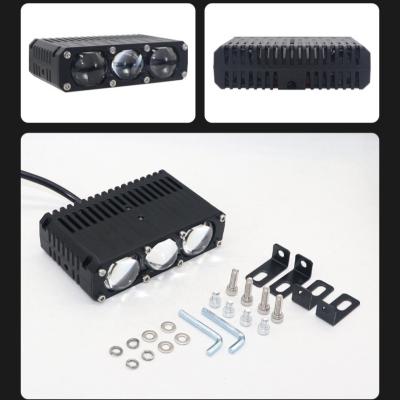 China 60W 3900LM LED Lens Driving Light Yellow White Dual Color Universal Headlamp for Car Motorcycle Fog Lamp for sale