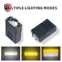 China 1.5 Inch 35W Dual Color LED Grille Light Mini Fog Light with Projector Lens for Car Motorcycle for sale