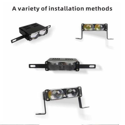 China 12800 Lumens Dual Projector Lens LED Driving Light IP68 Waterproof Car Grille Light 50W 12-60V for sale