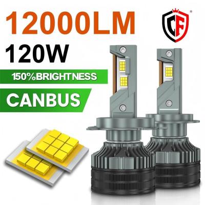 China T80 120W 25000LM LED Headlight Bulbs Triple Copper Tube Cooling for Cars SUVs Light Trucks for sale