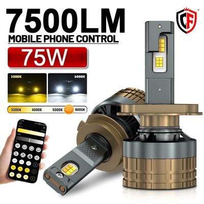 China RGB LED Car Headlight Bulbs Canbus Error-Free 12V 50,000 Hours H1 H4 H7 H11 9005 9006 9012 for sale