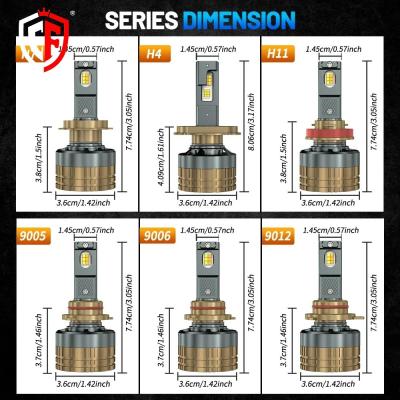 China Universal LED Headlight Bulbs Canbus No Error RGB Three Color Flash Aviation Aluminum 12V 24V for sale