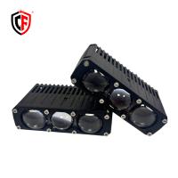 China Universal 95W LED Projector Headlight 3900 Lumens Dual Color Yellow White Automotive Driving Light for Car Motorcycle Fog Lamp for sale