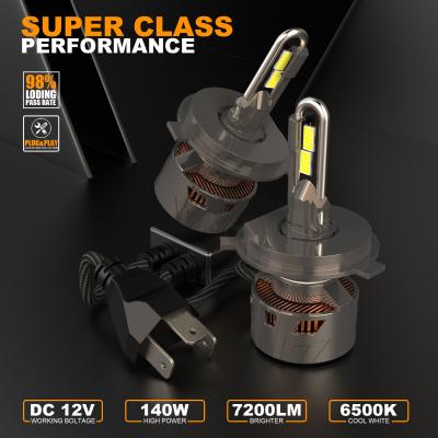 China 140W U Shape Copper Tube LED Headlight Bulb IP67 Waterproof DC 9-16V for Automotive Upgrade for sale