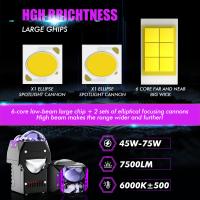 China Universal 70W Triple Lens LED Spot Light 1.6 Inch Auxiliary Driving Light for Off Road Grill Mount for sale