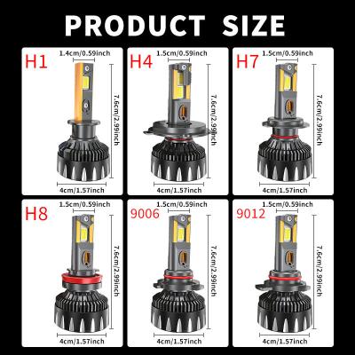 China 200W 18000LM Automotive LED Headlight Kit H4 H7 H11 9005 9006 IP67 Waterproof Universal Fit for sale
