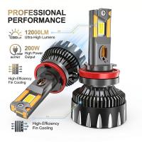 China 200W 18000LM LED Headlight Conversion Kit Plug and Play H4 H7 H11 9005 9006 for sale