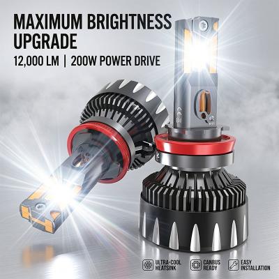 China 200W 18000LM Super Bright LED Headlight Bulb H4 H7 H11 9005 9006 Universal Car Lamp for sale