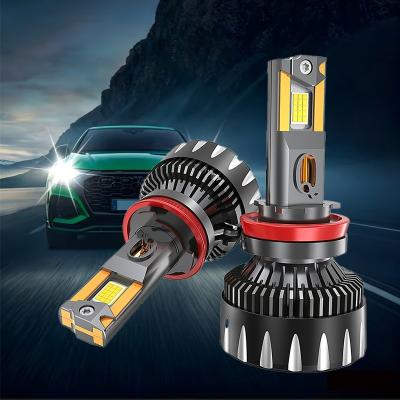 China CF N4 Turbo Cooling LED Headlight Bulb 200W 18000LM H7 H11 9005 9006 9012 for sale