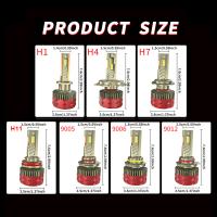 China 100W 5500LM Triple Copper Tube LED Headlight Bulb H1 H4 H7 H11 9005 9006 IP67 Waterproof for sale