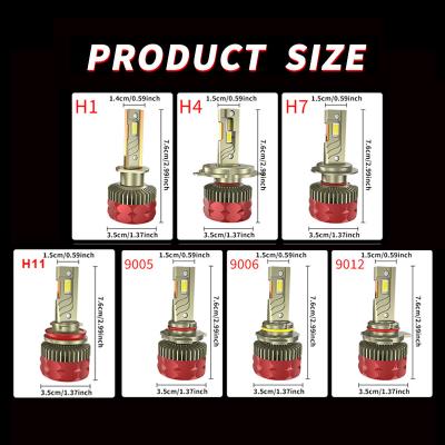 China Super Bright LED Headlight Bulb 5500 Lumens 100W Triple Copper Tube Cooling IP67 Waterproof Auto Lighting for sale