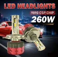 China 100W 5500LM Triple Copper Tube LED Headlight Bulb H1 H4 H7 H11 9005 9006 IP67 Waterproof for sale