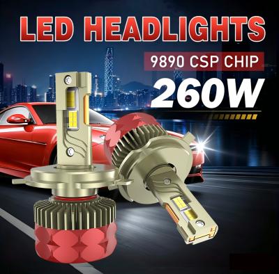 China 100W 5500LM Triple Copper Tube LED Headlight Bulb H1 H4 H7 H11 9005 9006 IP67 Waterproof for sale