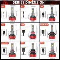 China CF U8 60W 11000LM LED Headlight Bulbs Tri Color Switchable U Shape Beam 50000Hrs 12V for sale