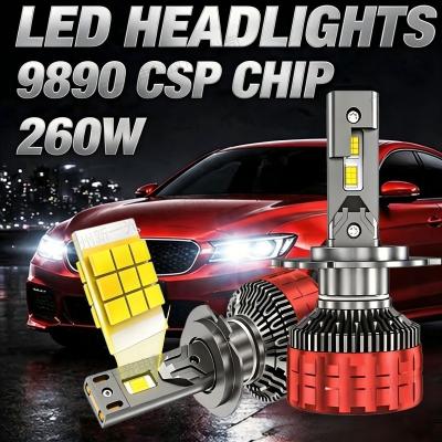China U Shape LED Headlight Bulbs 11000LM 60W Super Bright 50000Hrs Lifespan H4 H7 H11 9005 for sale
